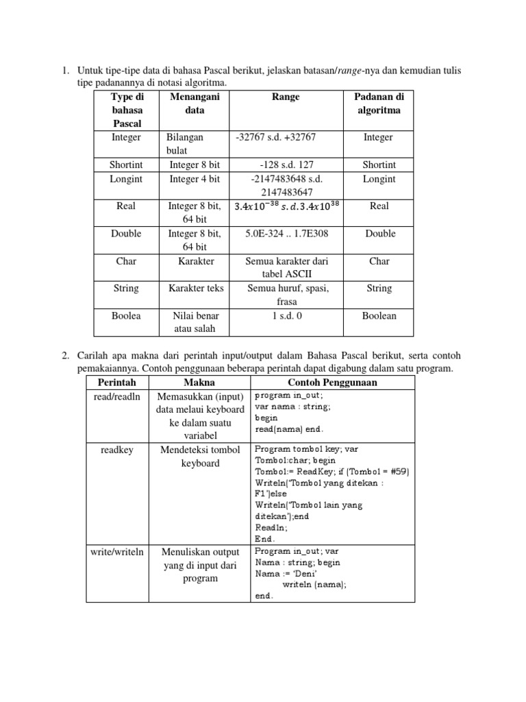 Algoritma Materi Tugas 1 Deni Ramdani 40621100040 | PDF