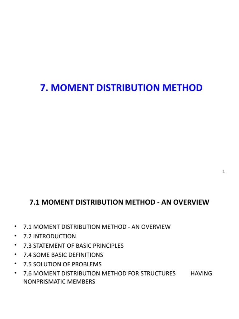 Moment Distribution Method | PDF | Civil Engineering | Solid Mechanics