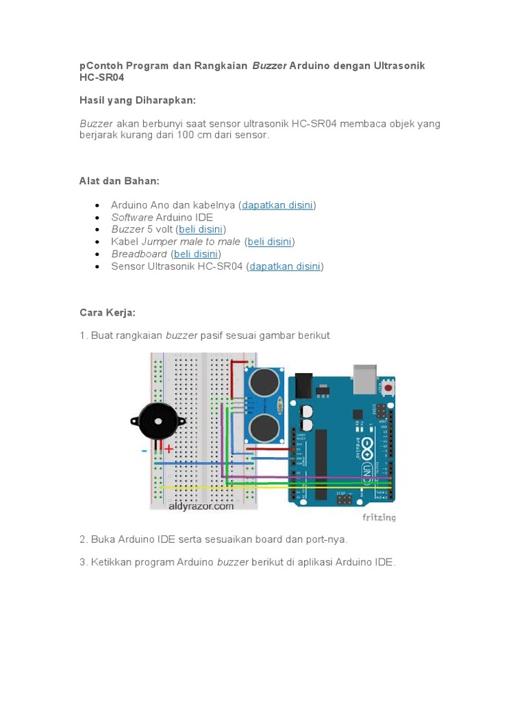 Buzzer N Ultrasonik | PDF | Komputer