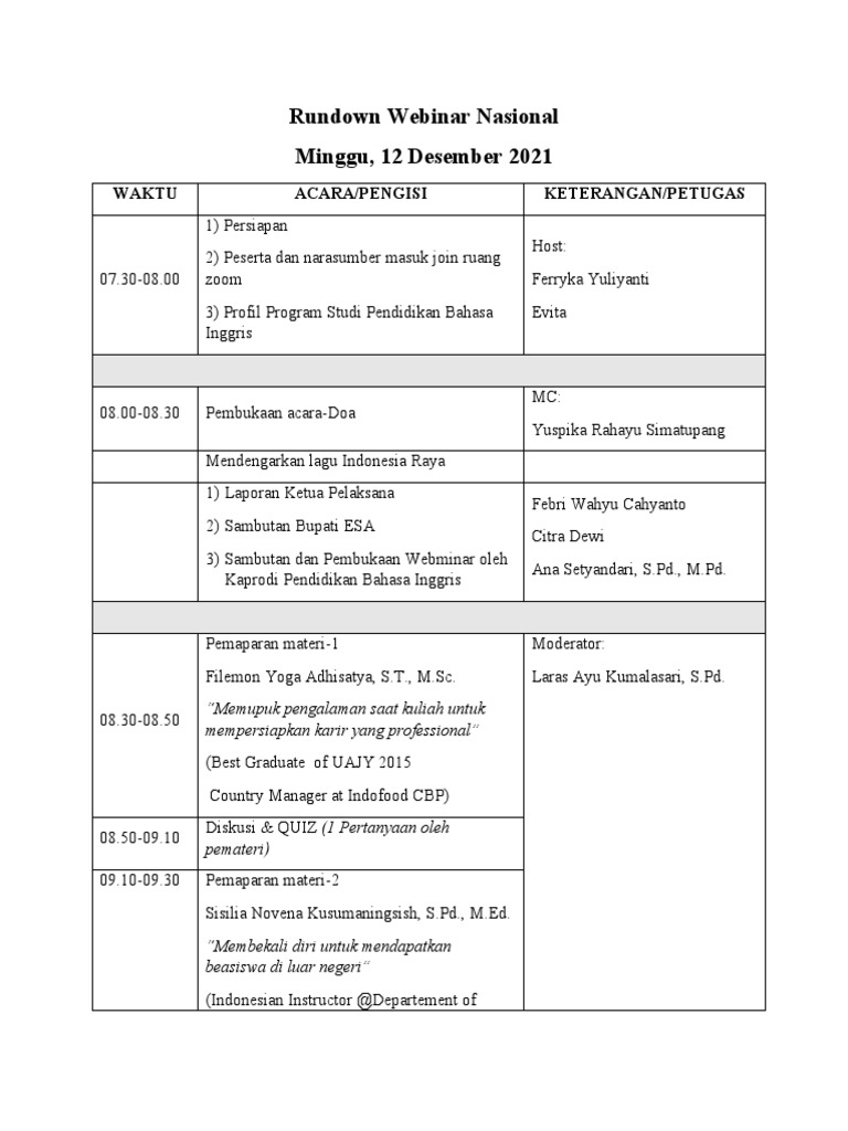 Rundown Webinar Pdf