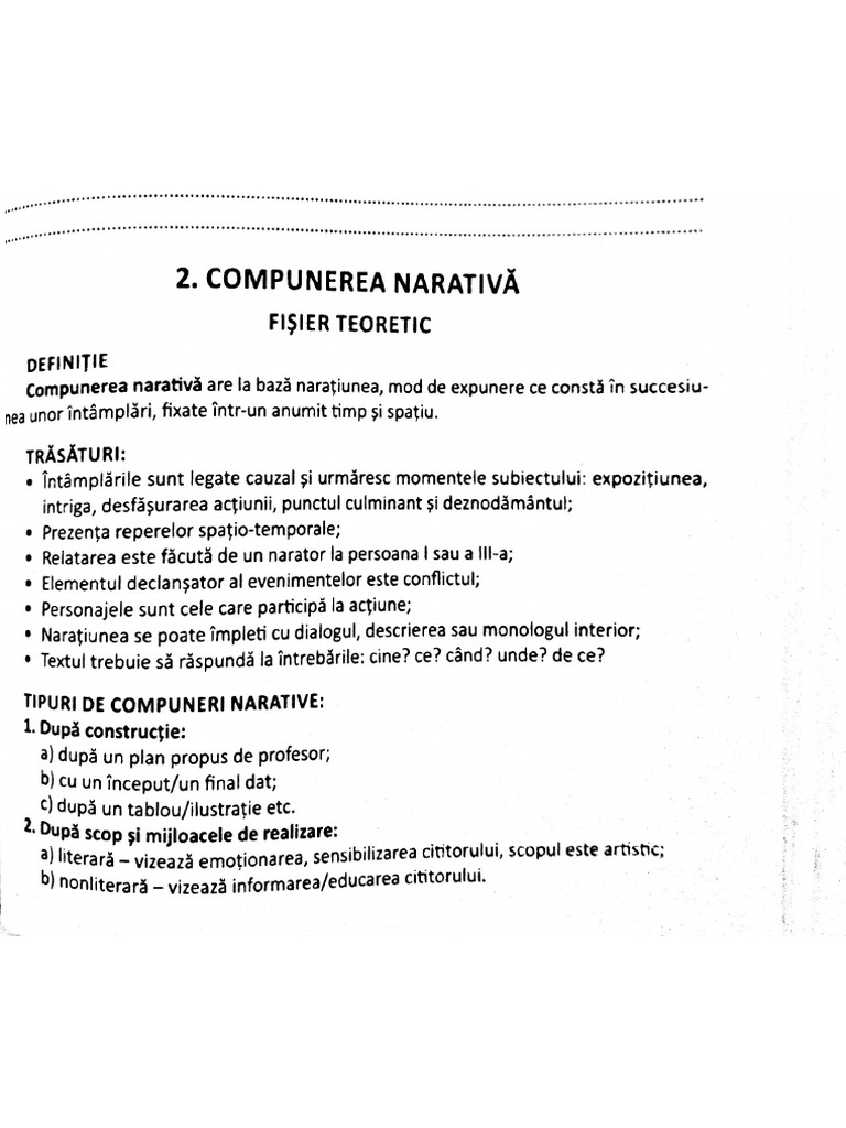 Compunerea Narativă | PDF