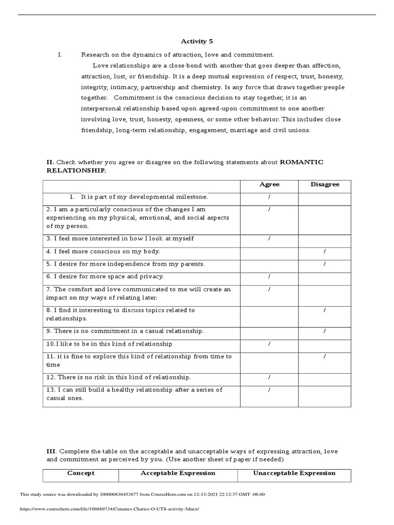 Dynamics of Love and Commitment | PDF | Love | Intimate Relationships