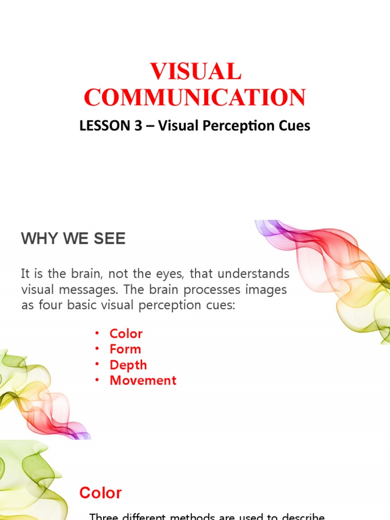 Lesson 3 Visual Perception Cues | PDF | Shape | Perception