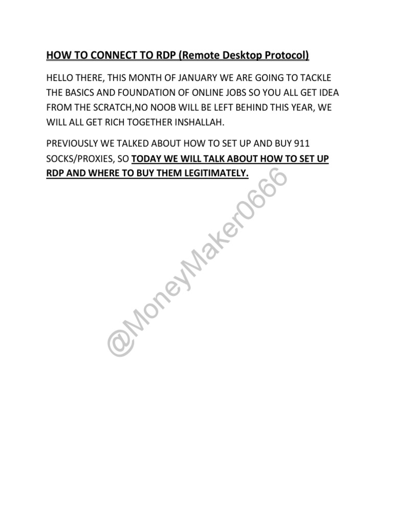 How To Connect To RDP | PDF | Login | Remote Desktop Services