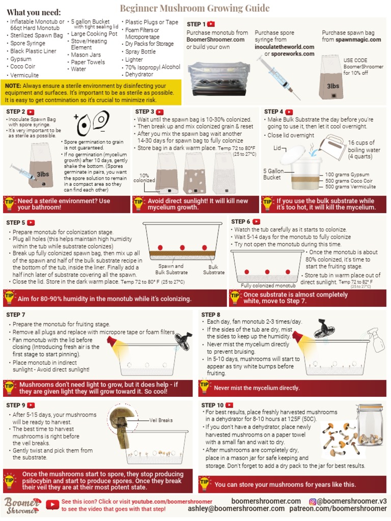 Mushroom Grow Guide 9.21.links | Download Free PDF | Mushroom