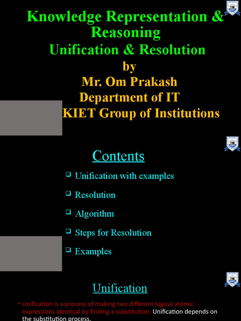 Unit-3 - Unification Resolution | PDF | Logical Consequence ...