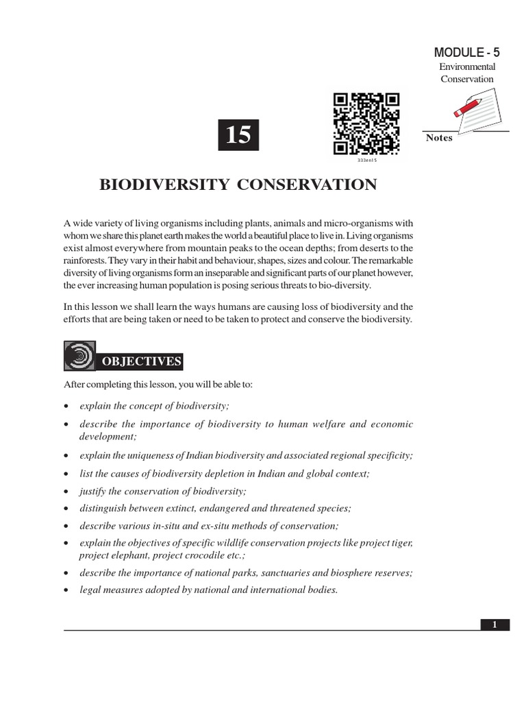 Biodiversity Conservation | PDF | Biodiversity | Conservation Biology