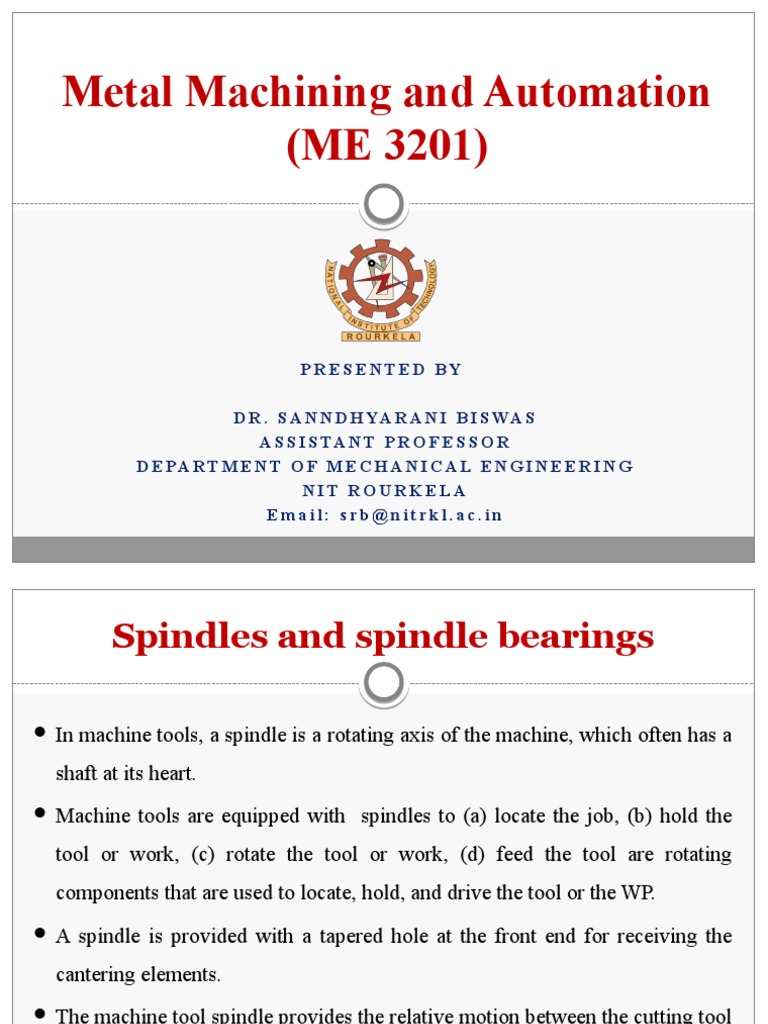 Metal Machining and Automation (ME 3201) | PDF | Machining | Mechanical Engineering