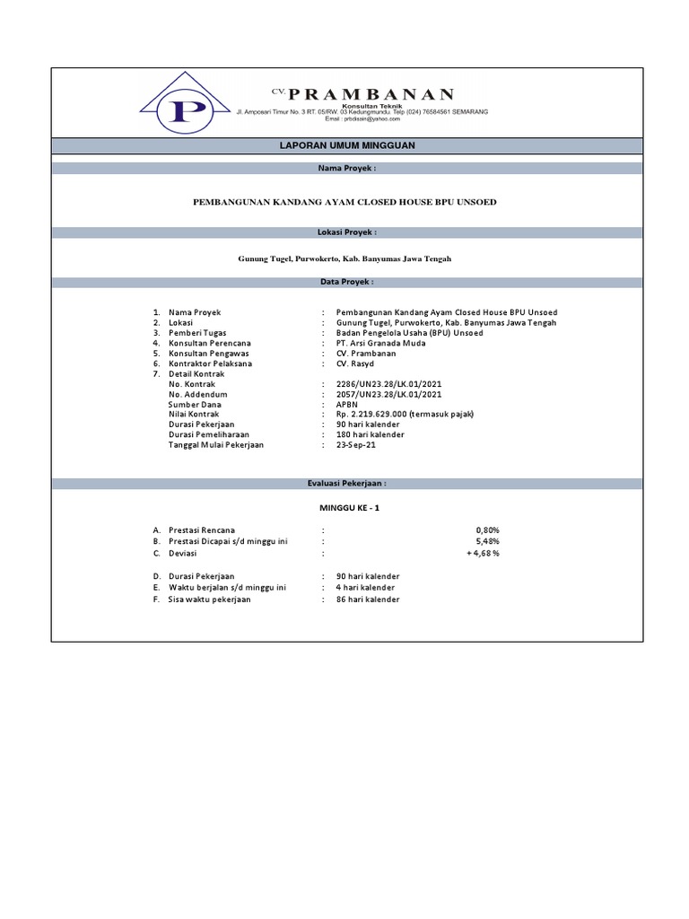 Week 1 CH BPU Unsoed | PDF