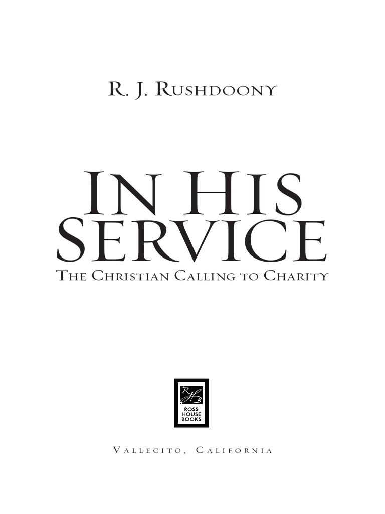 In His Service: The Christian Calling To Charity | PDF | Faith | Jesus