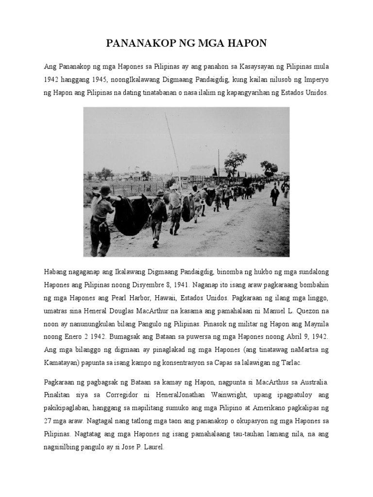 Pananakop NG Mga Hapon | PDF