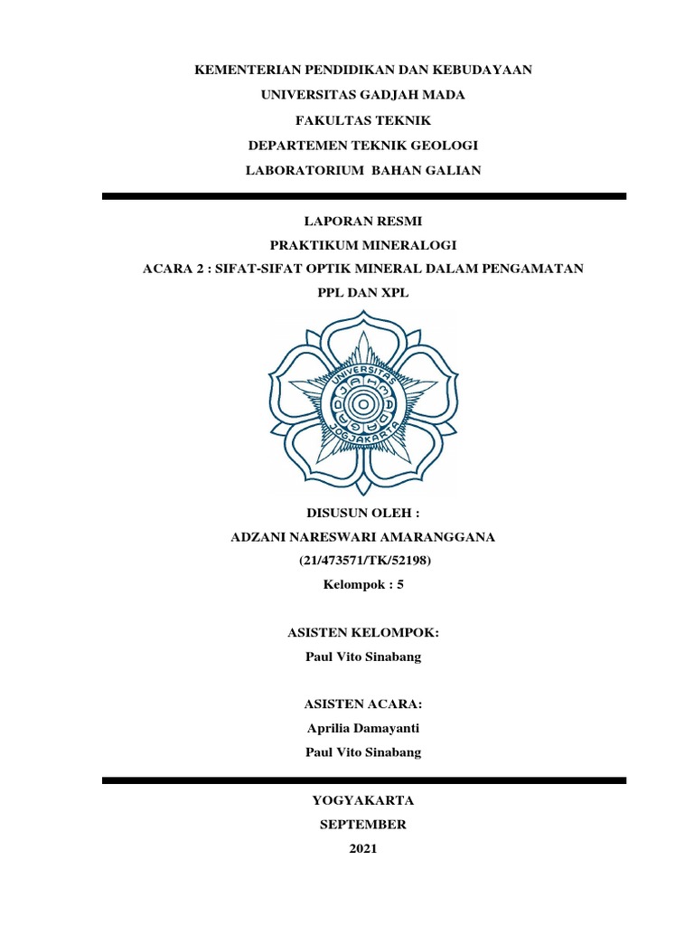 Laporan Praktikum Mineralogi | PDF