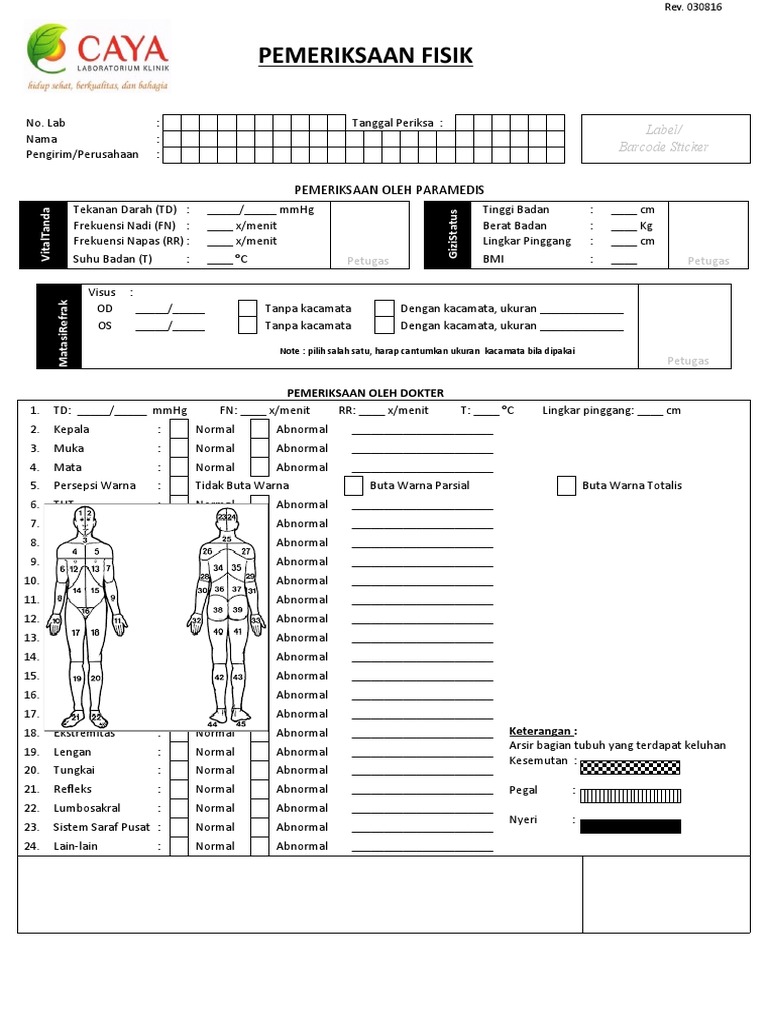 2018 Fisik Dokter Mcu Onsite Dengan BDM | PDF
