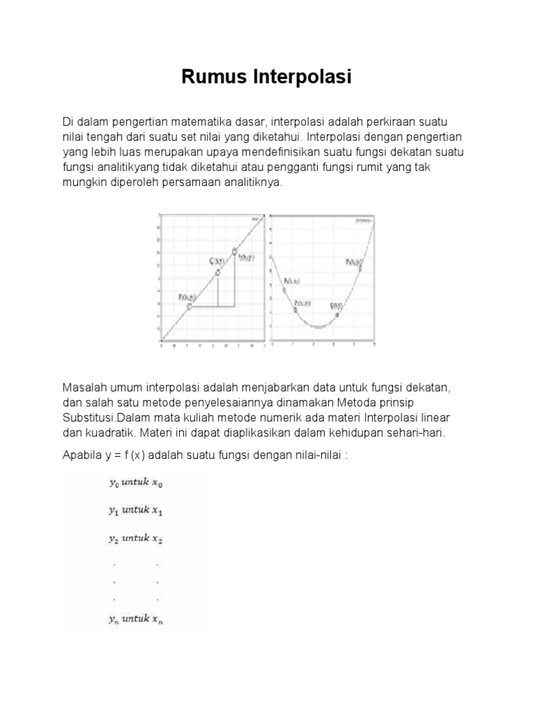 Interpolasi, Rumus Contoh Soal | PDF | Metode & Bahan Ajar