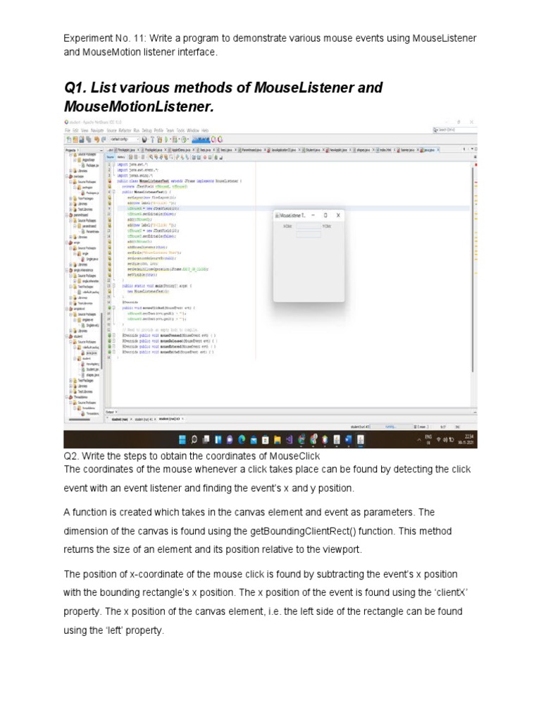 22 Karan Rathod AJP Practical 11 | PDF | Button (Computing) | Cursor (User Interface)