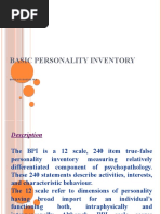 Basic Personality Inventory | PDF | Anxiety | Major Depressive Disorder