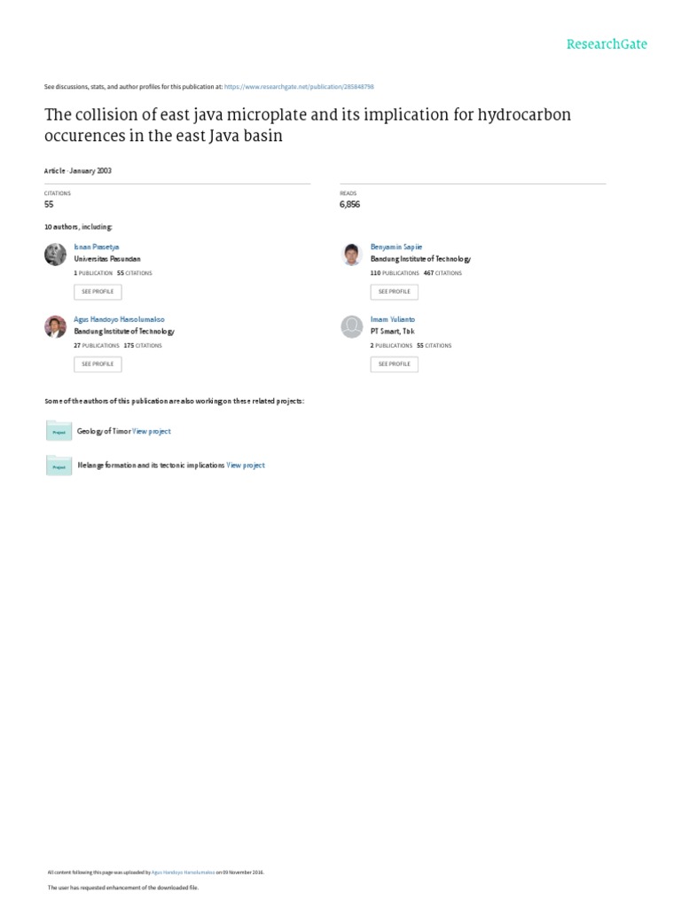 The Collision of The East Java Microplate | PDF | Plate Tectonics ...