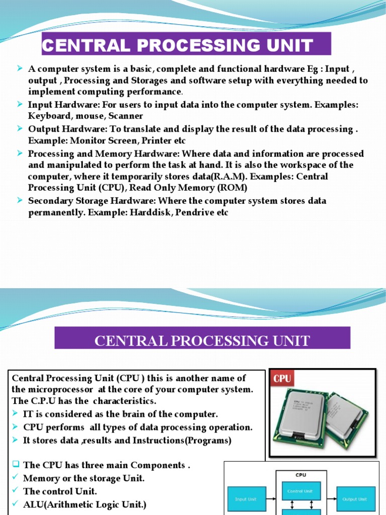 Central Processing Unit Pdf Central Processing Unit Computer Data Storage