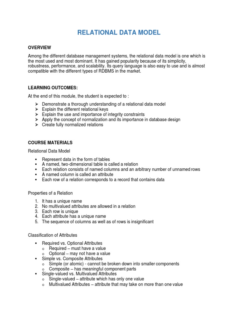 Lesson2-1 | PDF | Relational Database | Computer Programming