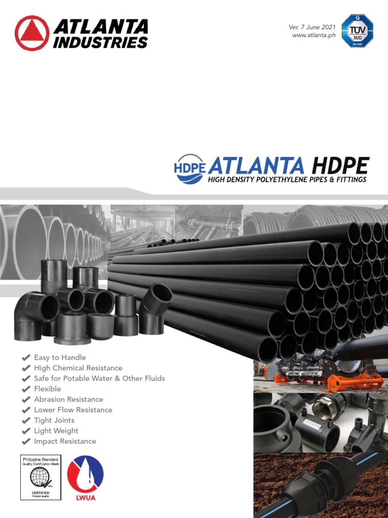 Atlanta HDPE Pipe Specifications Guide | PDF | Pipe (Fluid Conveyance ...