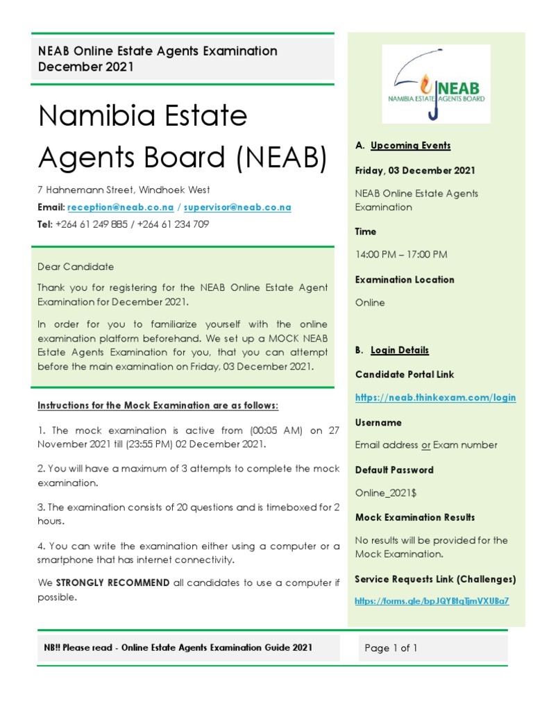 NEAB Online Estate Agents Exam Guide | PDF | Internet | Computer Networking