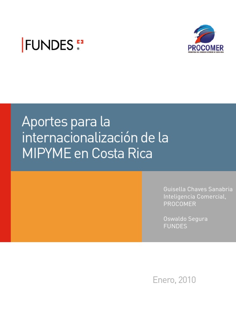 Aportes para La Internacionalización de La MIPYME en Costa Rica | PDF ...