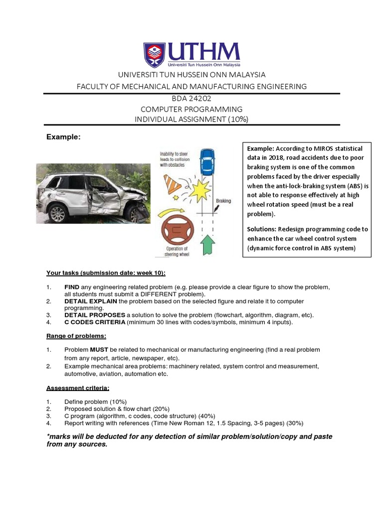 Universiti Tun Hussein Onn Malaysia Faculty of Mechanical and Manufacturing Engineering BDA ...