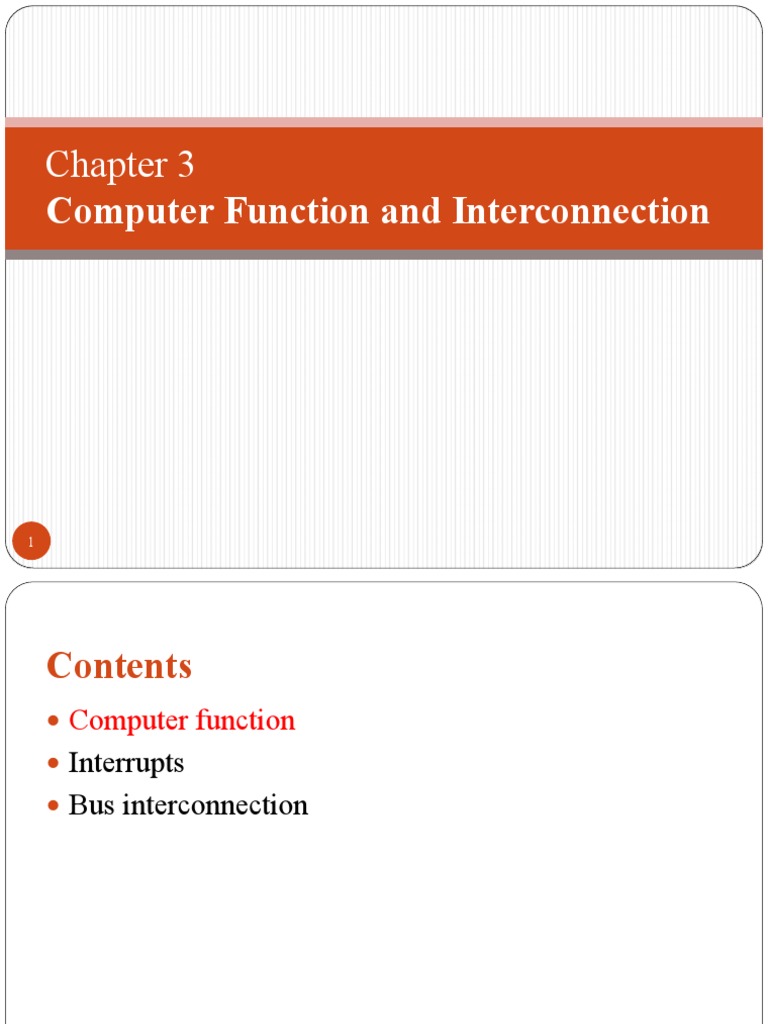 Chap 3 Computer Function Interconnection Pdf Input Output Central Processing Unit