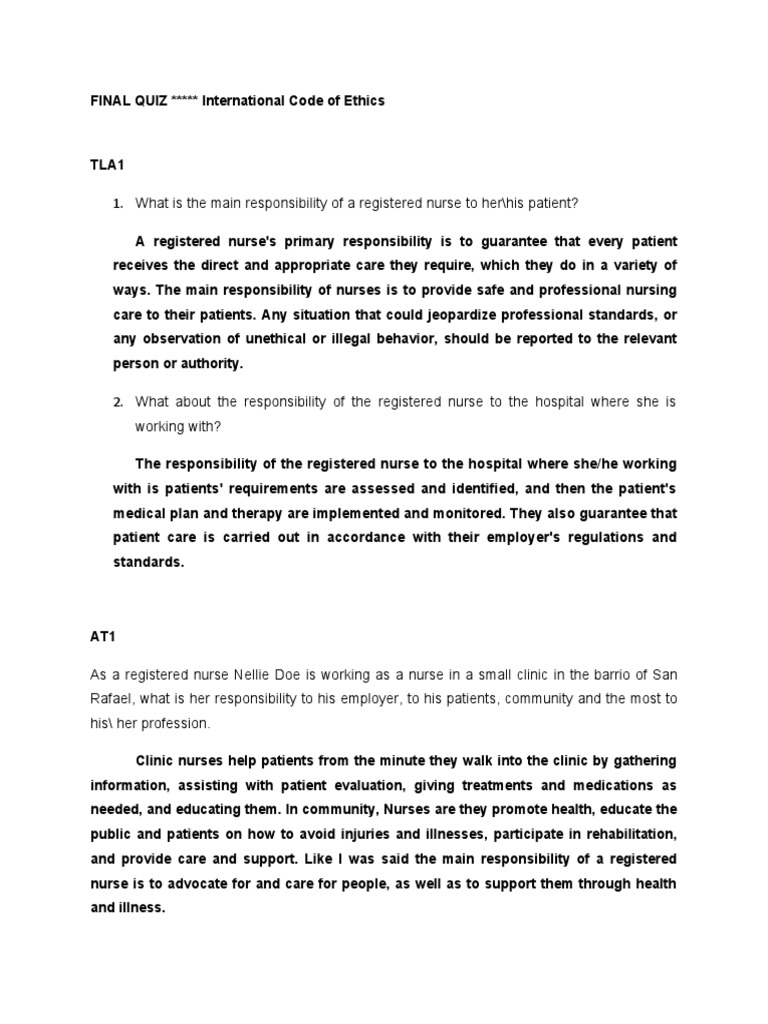 International Code of Ethics | PDF