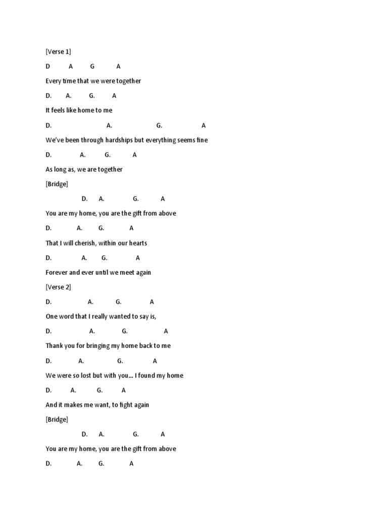 My Home Lyrics Pdf