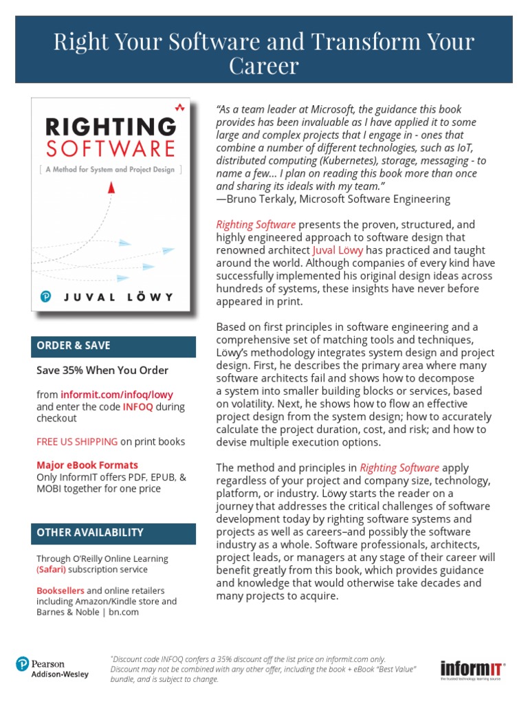 Juval Lowy On The Book Righting Software 1580976062670 | PDF | System ...