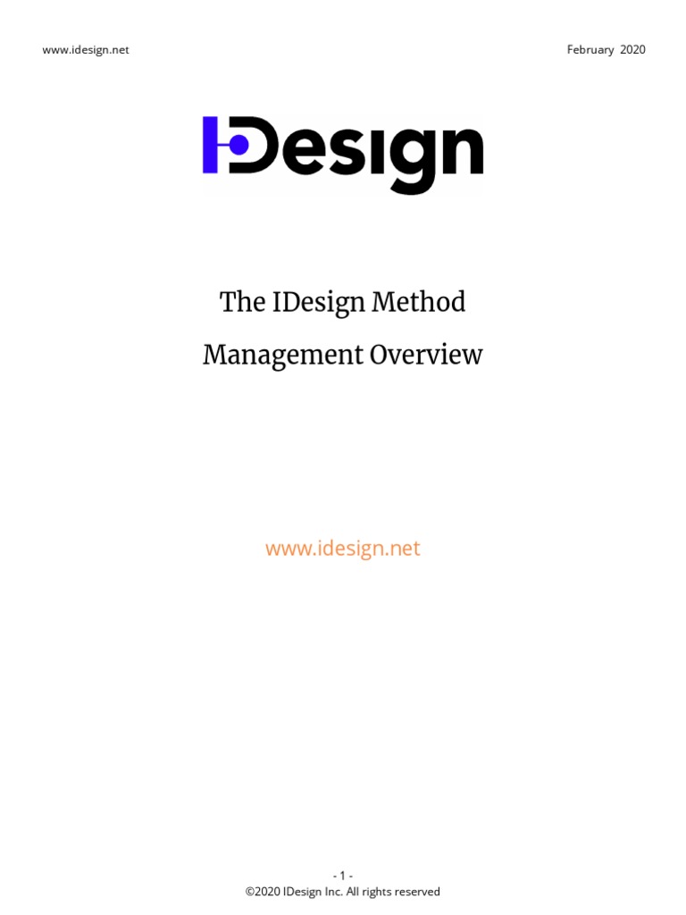 IDesign Method Management Overview | PDF | Design | System