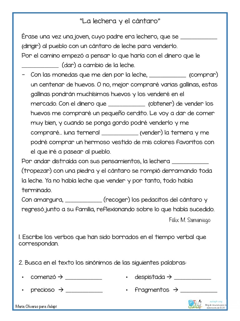 Comprension Lectora Fabula | PDF