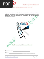 PMS Checklist | PDF | Technology & Engineering