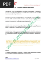 Usp 1226 | PDF | Verification And Validation | Science