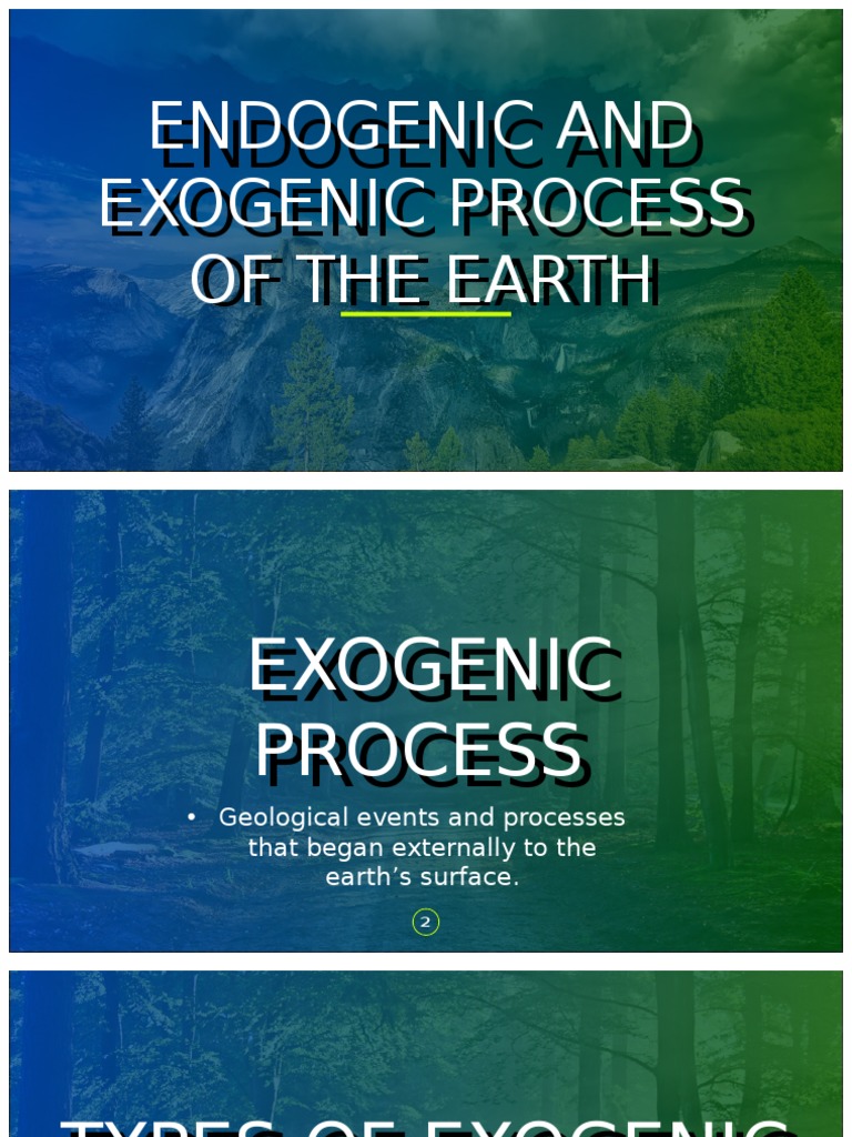 Endogenic and Exogenic Process of The Earth | Download Free PDF | Weathering | Fault (Geology)