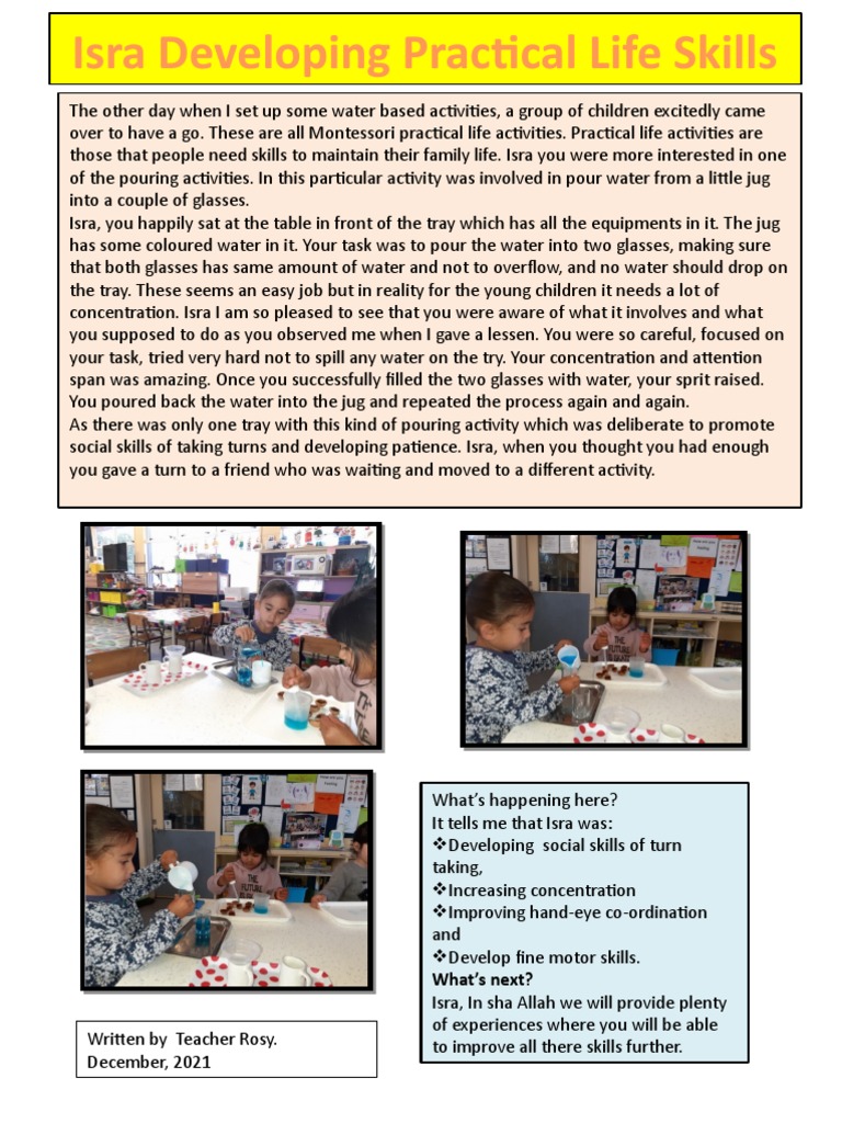 Developing Practical Life Skills | PDF