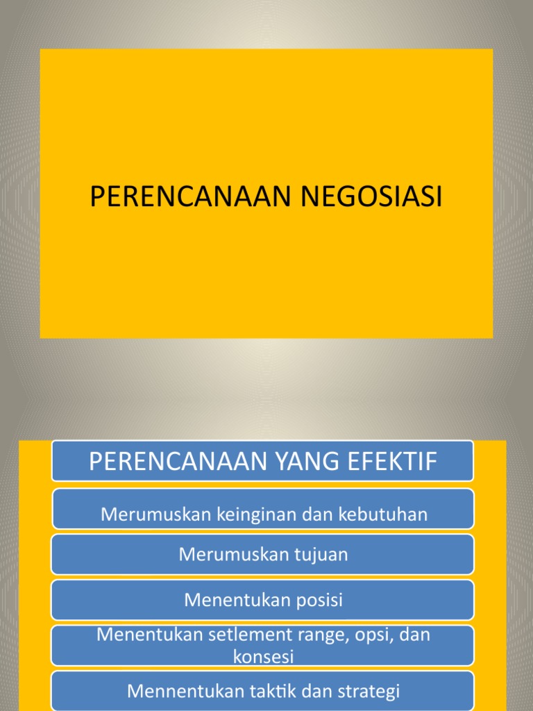 Pertemuan 4 Perencanaan Negosiasi | PDF | Hukum