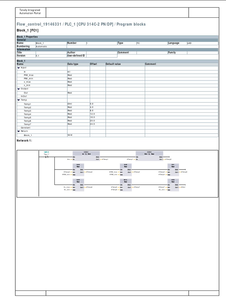 Flow - Control - 19146331 / PLC - 1 (CPU 314C-2 PN/DP) / Program Blocks | PDF | Integer ...