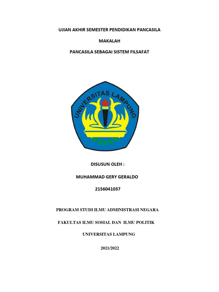 UAS PP - M. Gery Geraldo 2156041037-1 | PDF | Ilmu Sosial