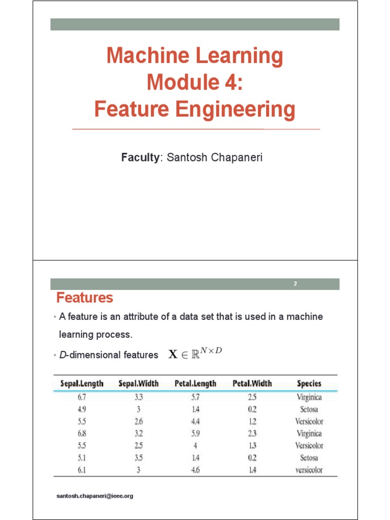 Machine Learning Feature Engineering: Features | PDF | Matrix ...