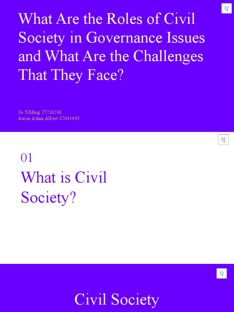 The Vital Role of Civil Society in Promoting Good Governance and ...