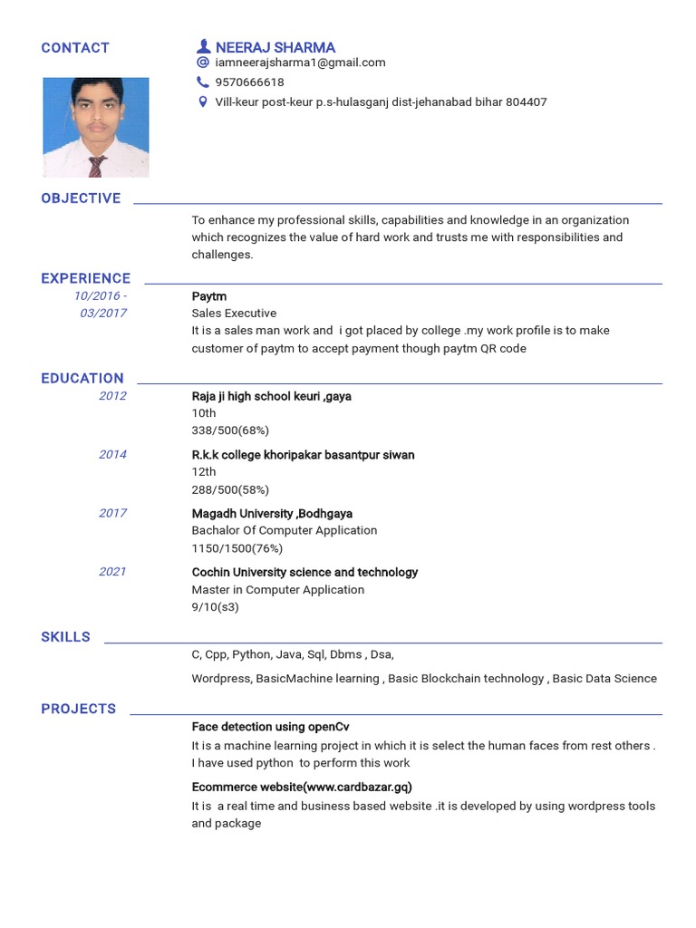 Neeraj Sharma: Contact | PDF | Computing | Computer Programming