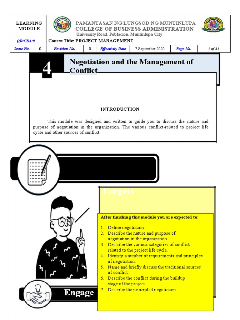 Module 4 - Negotiation and The Management of Conflict | PDF | Business