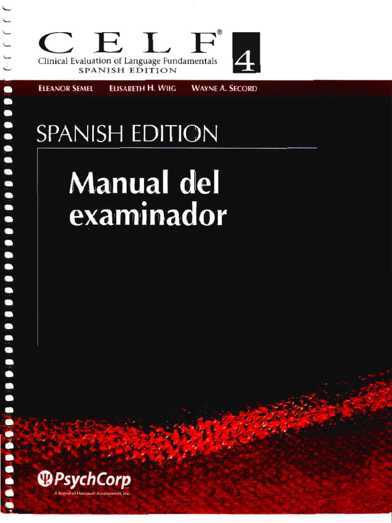 Manual Del Examinador CELF-4 | PDF