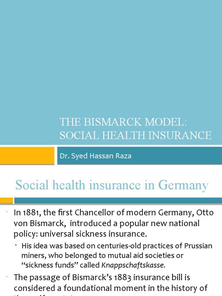 Bismarck Model of Social Health Insurance Explained | PDF | Universal ...