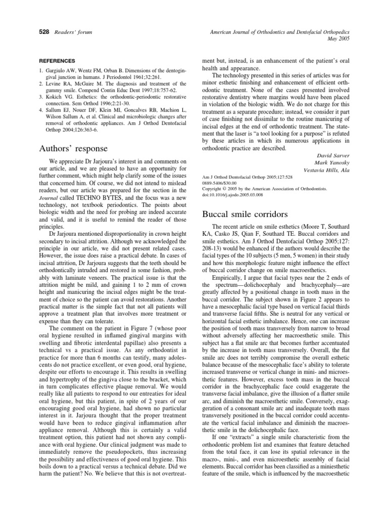 Buccal Smile Corridors | PDF | Oral Hygiene | Orthodontics
