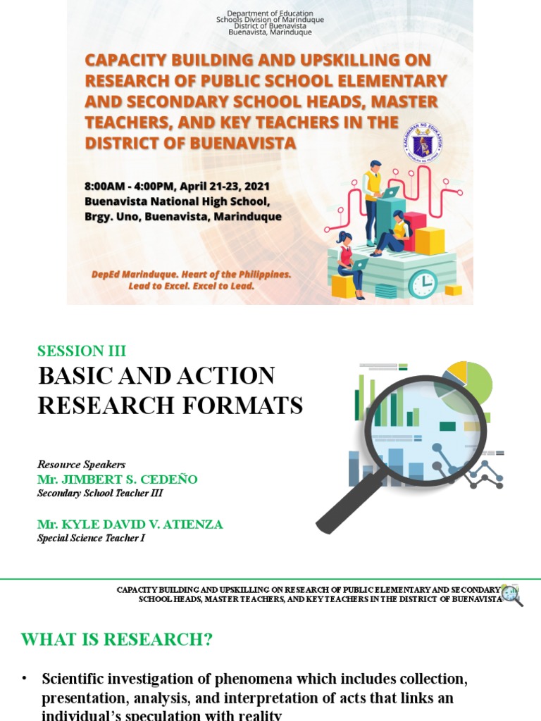 Basic and Action Research Formats | PDF | Teachers | Quantitative Research