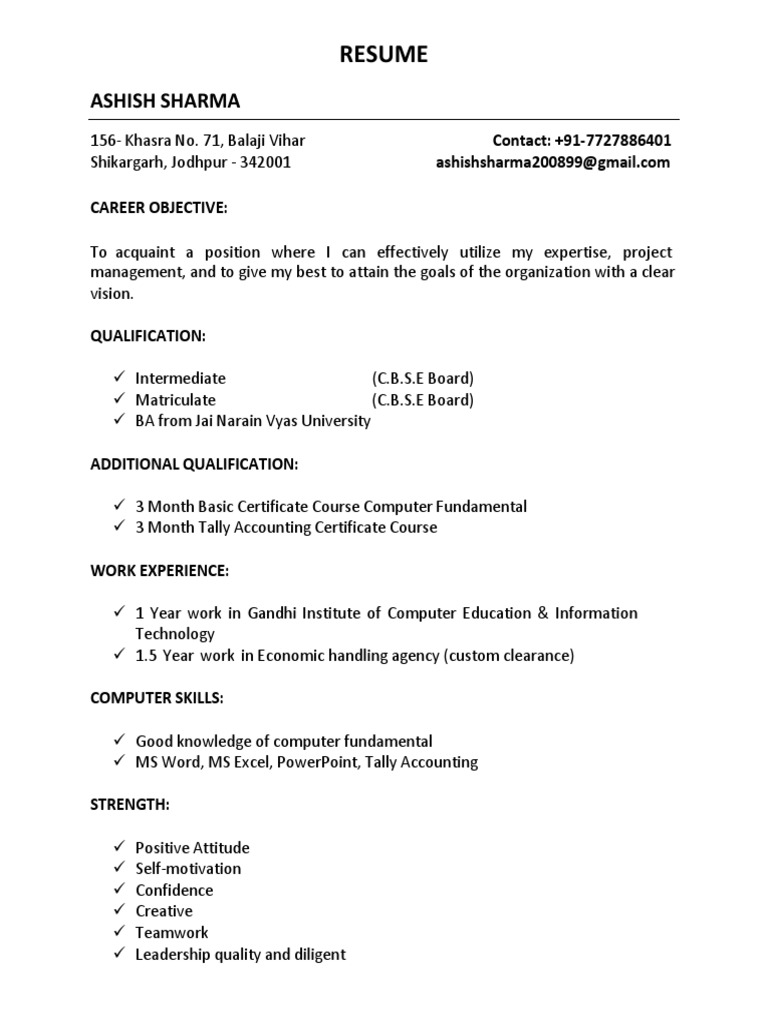 New Resume Ashish | PDF