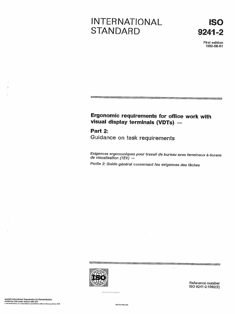 Iso 9241-2 | PDF